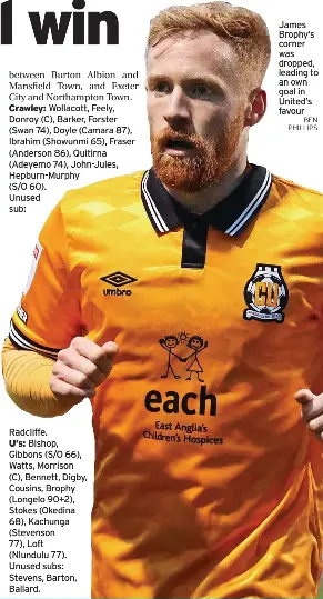 Digby strike and own goal give 10-man U’s a vital win - PressReader