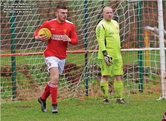 MIDDLETON’S SECOND-HALF STRIKE IS ENOUGH TO SECURE WIN FOR AUDLEY ...