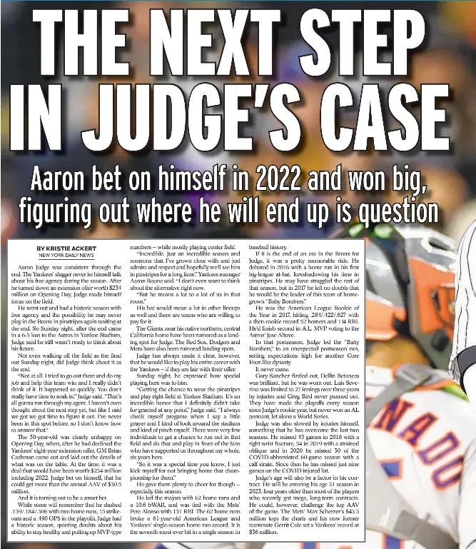 THE NEXT STEP IN JUDGE’S CASE - PressReader