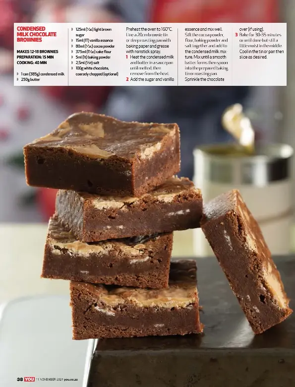 CONDENSED MILK CHOCOLATE BROWNIES - PressReader