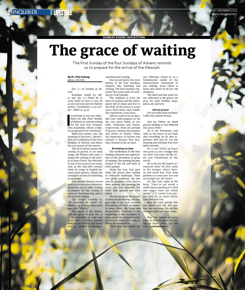 The grace of waiting - PressReader