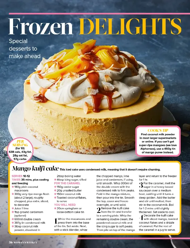 Mango kulfi cake - PressReader