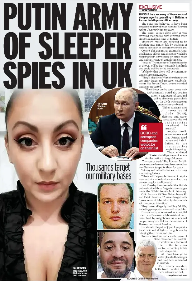 PUTIN ARMY OF SLEEPER SPIES IN UK - PressReader