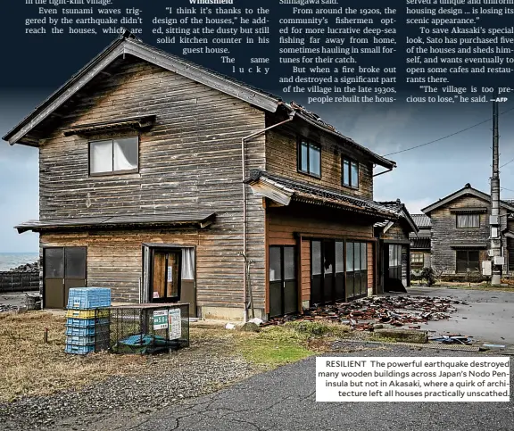STILL STANDING: UNIQUE HOUSES SURVIVE QUAKE IN JAPAN VILLAGE - PressReader