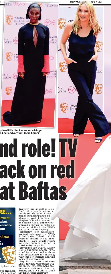 Frock and role! TV stars back on red carpet at Baftas - PressReader