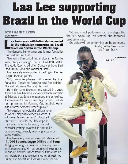 Laa Lee supporting Brazil in the World Cup - PressReader