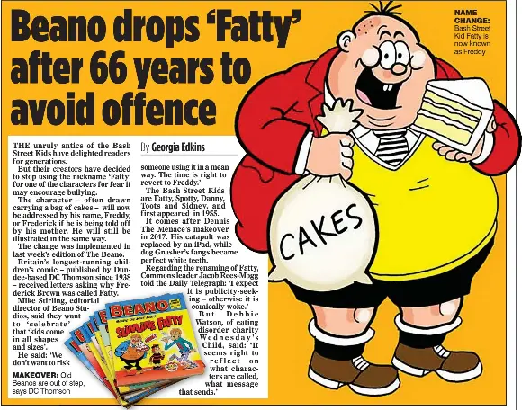 Beano drops ‘Fatty’ after 66 years to avoid offence - PressReader