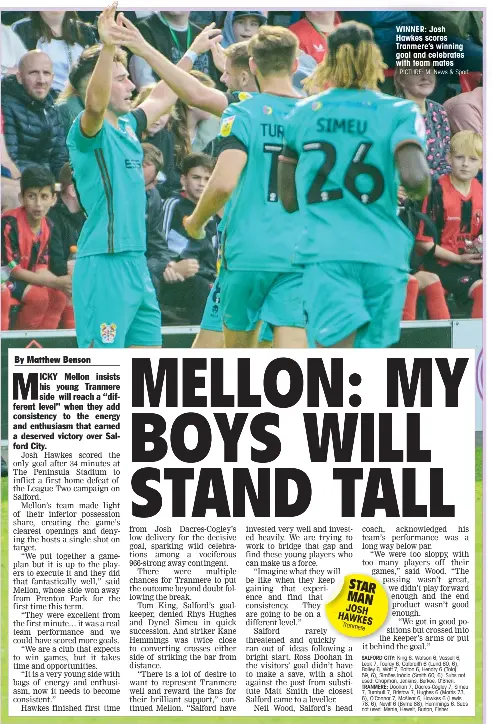 MELLON: MY BOYS WILL STAND TALL - PressReader