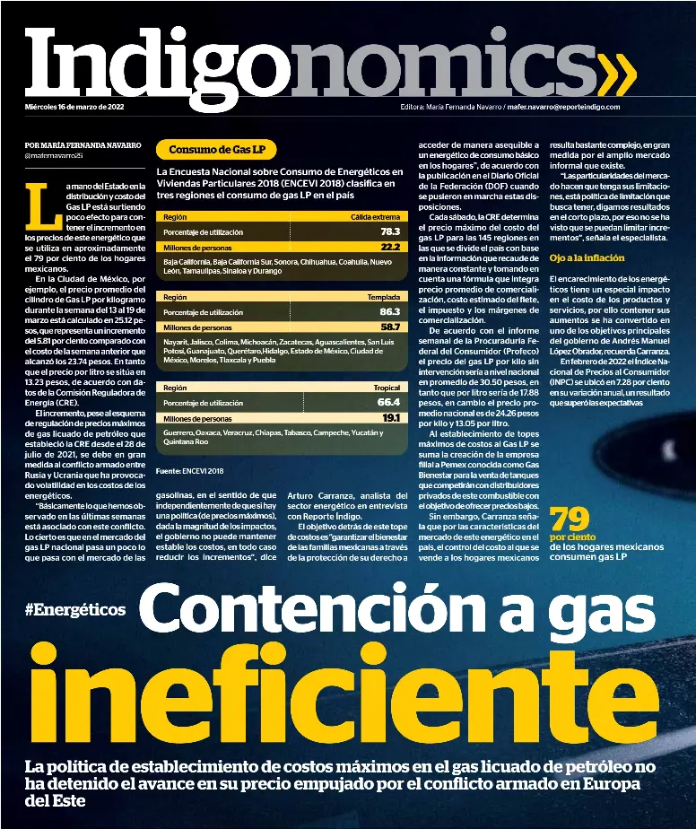 Contención a gas ineficient­e - PressReader