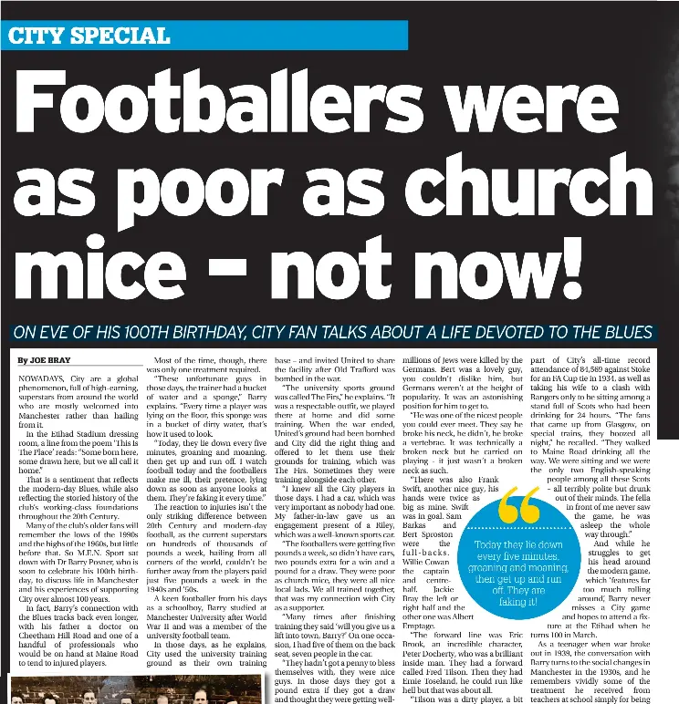 Footballer­s were as poor as church mice – not now! - PressReader