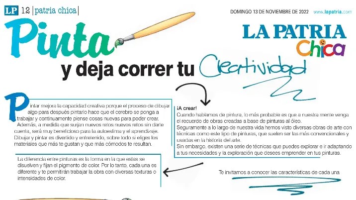 Pinta y deja correr tu Creativida­d - PressReader