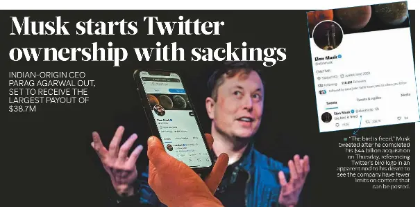 Musk starts Twitter ownership with sackings - PressReader