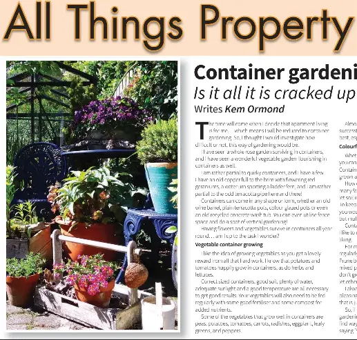 Container gardening Is it all it is cracked up to be? - PressReader