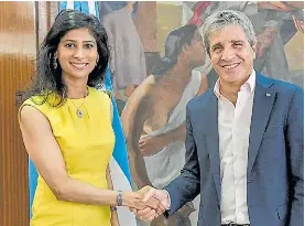 Caputo piensa en el FMI y recibe a un hombre del Tesoro de EEUU ...