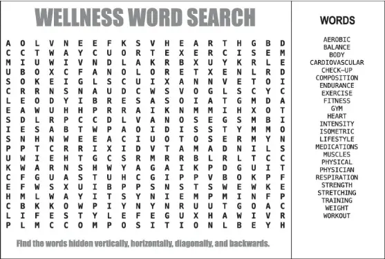 WELLNESS WORD SEARCH - PressReader