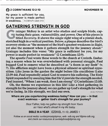 GATHERING STRENGTH IN GOD - PressReader