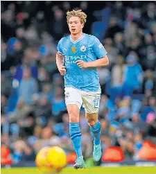 Guardiola thrilled by De Bruyne’s return as City thrash Terriers - PressReader