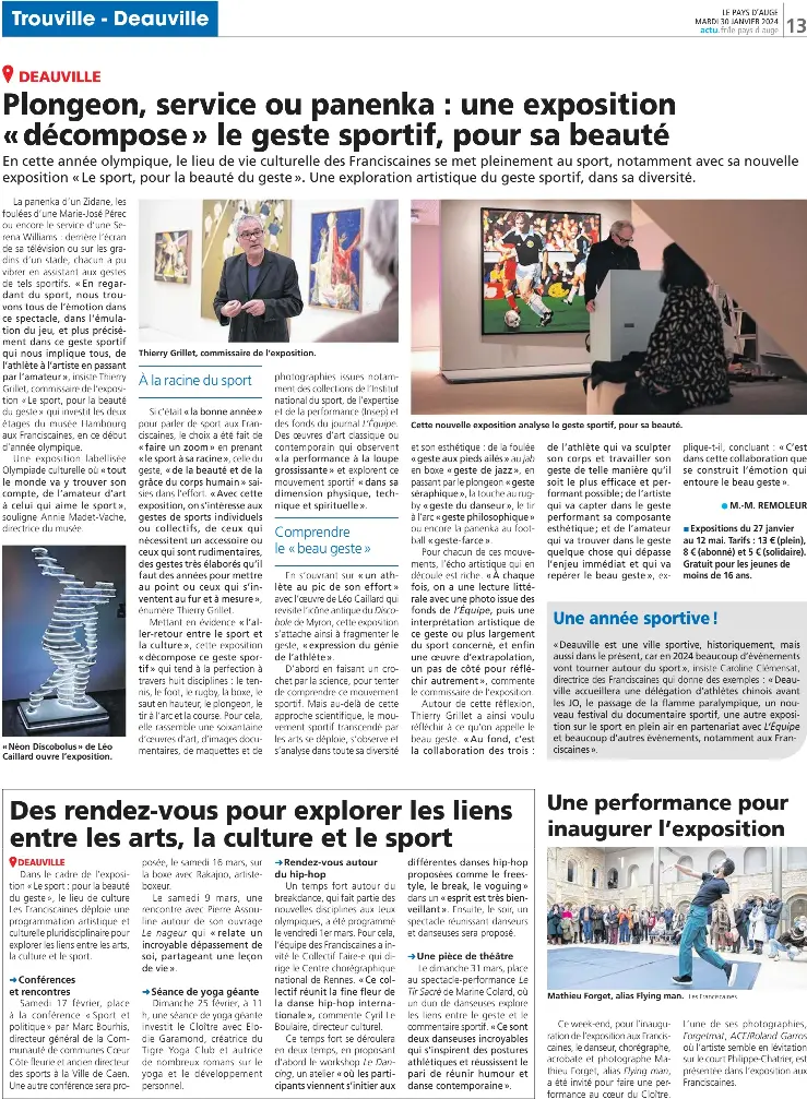 Des rendez-vous pour explorer les liens entre les arts, la culture et le sport - PressReader