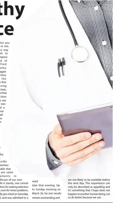 An unhealthy experience - PressReader