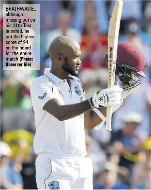 Simmons salutes Brathwaite for his rapid growth as captain - PressReader
