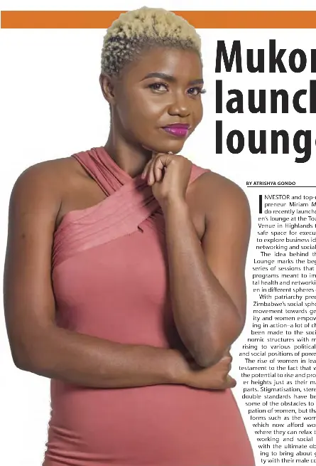 Mukorombin­do launches women’s lounge - PressReader