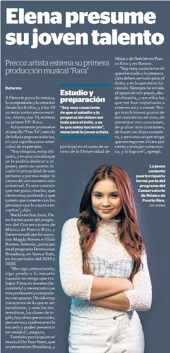 Elena presume su joven talento - PressReader