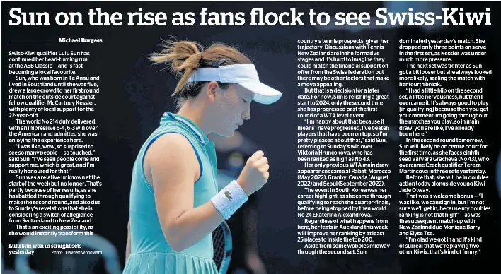 Sun on the rise as fans flock to see Swiss-Kiwi - PressReader