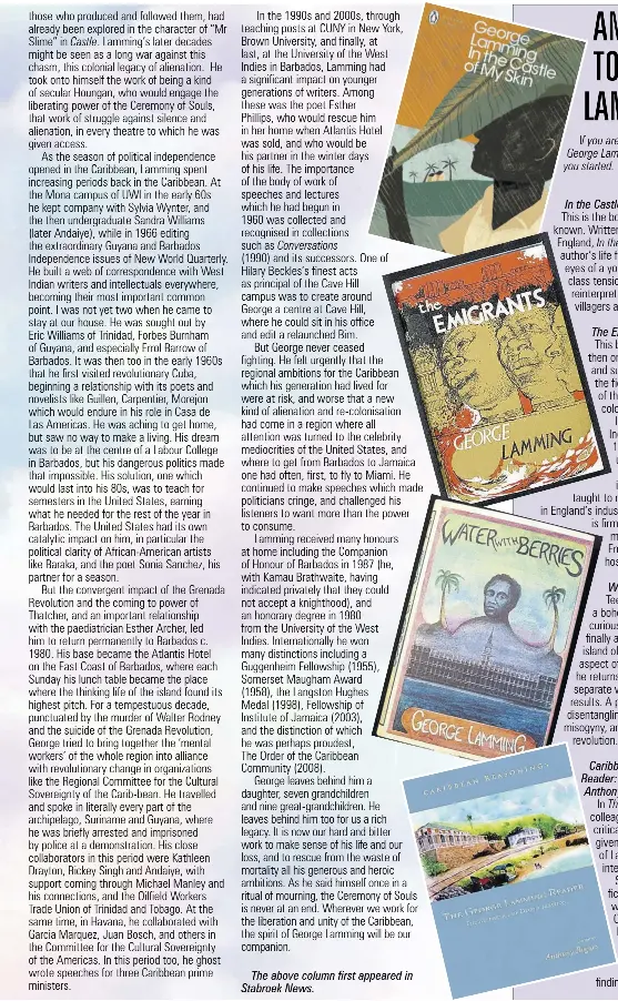 AN ESSENTIAL GUIDE TO READING GEORGE LAMMING - PressReader