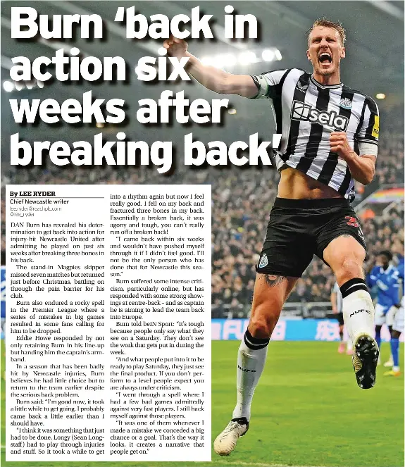 Burn ‘back in action six weeks after breaking back’ - PressReader