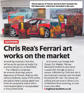 Chris Rea’s Ferrari art works on the market - PressReader