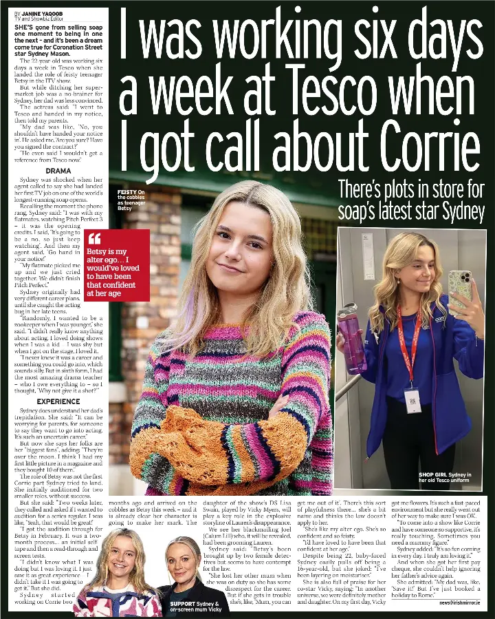 I was working six days a week at Tesco when I got call about Corrie ...