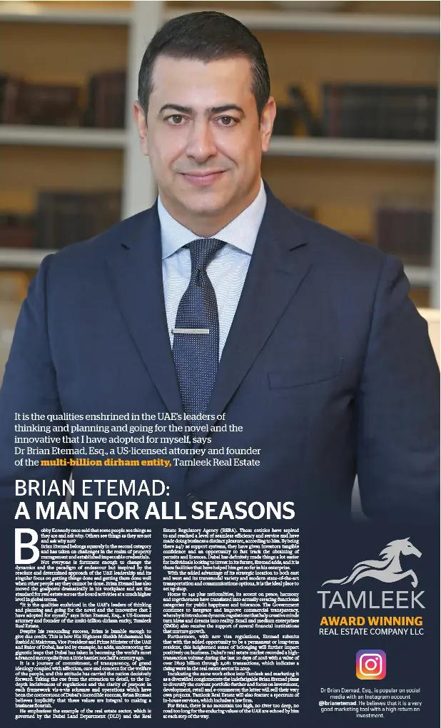 Brian etemad: A MAN FOR ALL SEASONS - PressReader