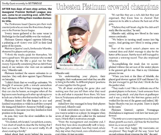 Unbeaten Platinum crowned champions - PressReader