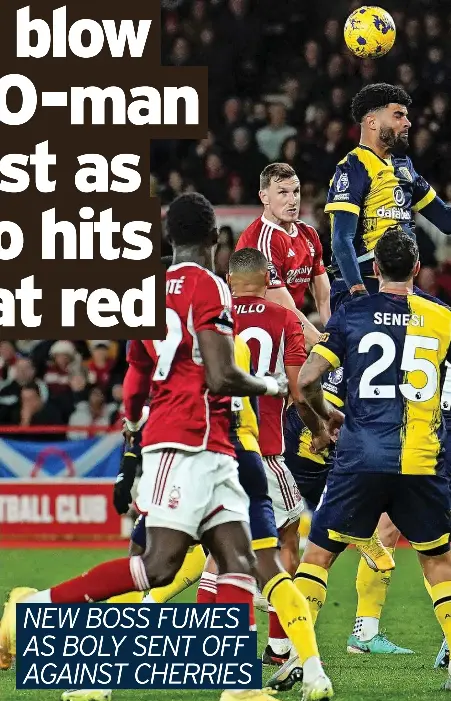 Late blow for 10-man Forest as Nuno hits out at red - PressReader