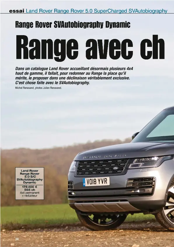 Land Rover Range Rover SVAutobiog­raphy - PressReader