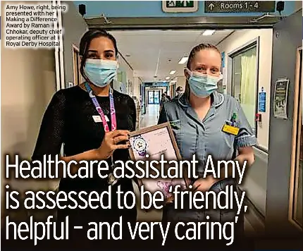 Healthcare assistant Amy is assessed to be ‘friendly, helpful – and very caring’ - PressReader