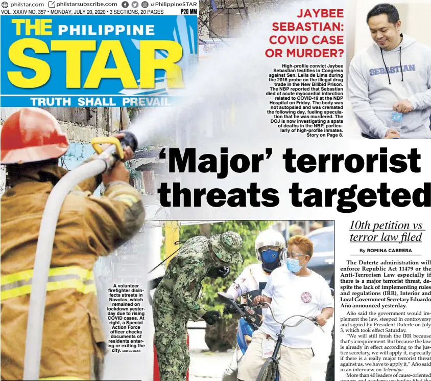 ‘Major’ terrorist threats targeted 10th petition vs terror law filed ...