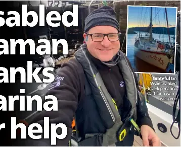 Disabled seaman thanks marina for help - PressReader