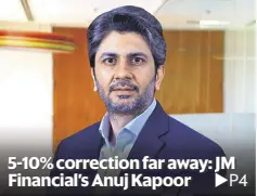 5-10% correction far away: JM Financial’s Anuj Kapoor - PressReader