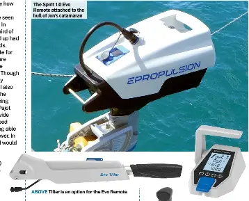 Spirit 1.0 Evo Remote Electric Outboard - PressReader