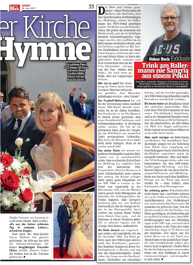 Oskar Beck Trink am Ballermann nie Sangria aus einem Pokal - PressReader