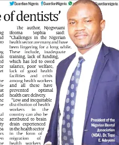 Nigerians risk oral diseases over shortage of dentists’ - PressReader