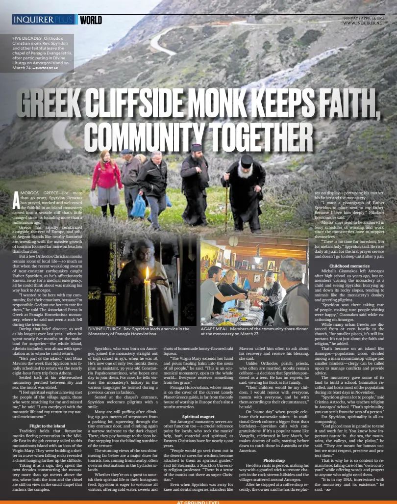 GREEK CLIFFSIDE MONK KEEPS FAITH, COMMUNITY TOGETHER - PressReader
