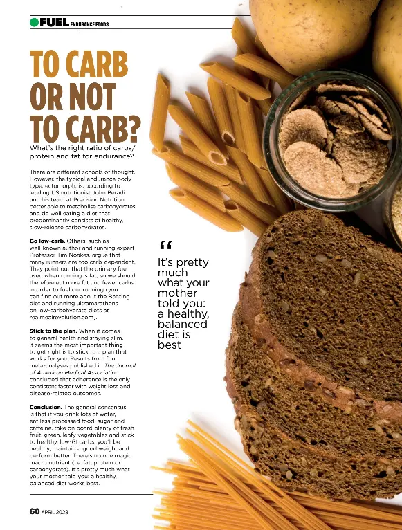 TO CARB OR NOT TO CARB? - PressReader