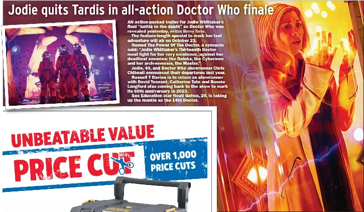 Jodie quits Tardis in all-action Doctor Who finale - PressReader