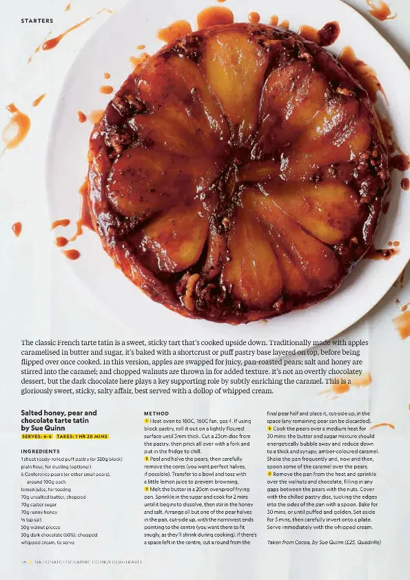 Salted honey, pear and chocolate tarte tatin - PressReader