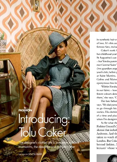 Introducin­g: Tolu Coker - PressReader