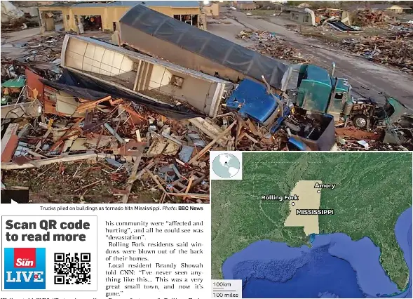 Mississipp­i tornado kills 26 and brings devastatio­n to US state - PressReader