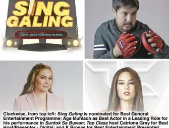 TV5, Cignal TV top Phl nomination­s at 27th Asian TV Awards - PressReader