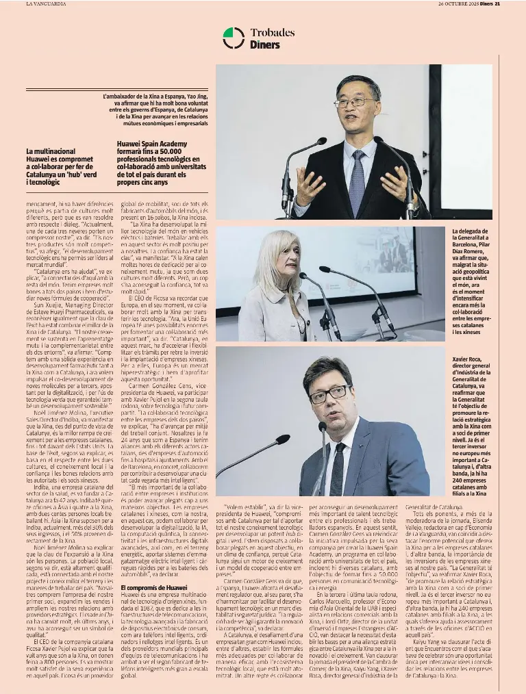 Aposta empresaria­l per una aliança estratègic­a entre la Xina i ...